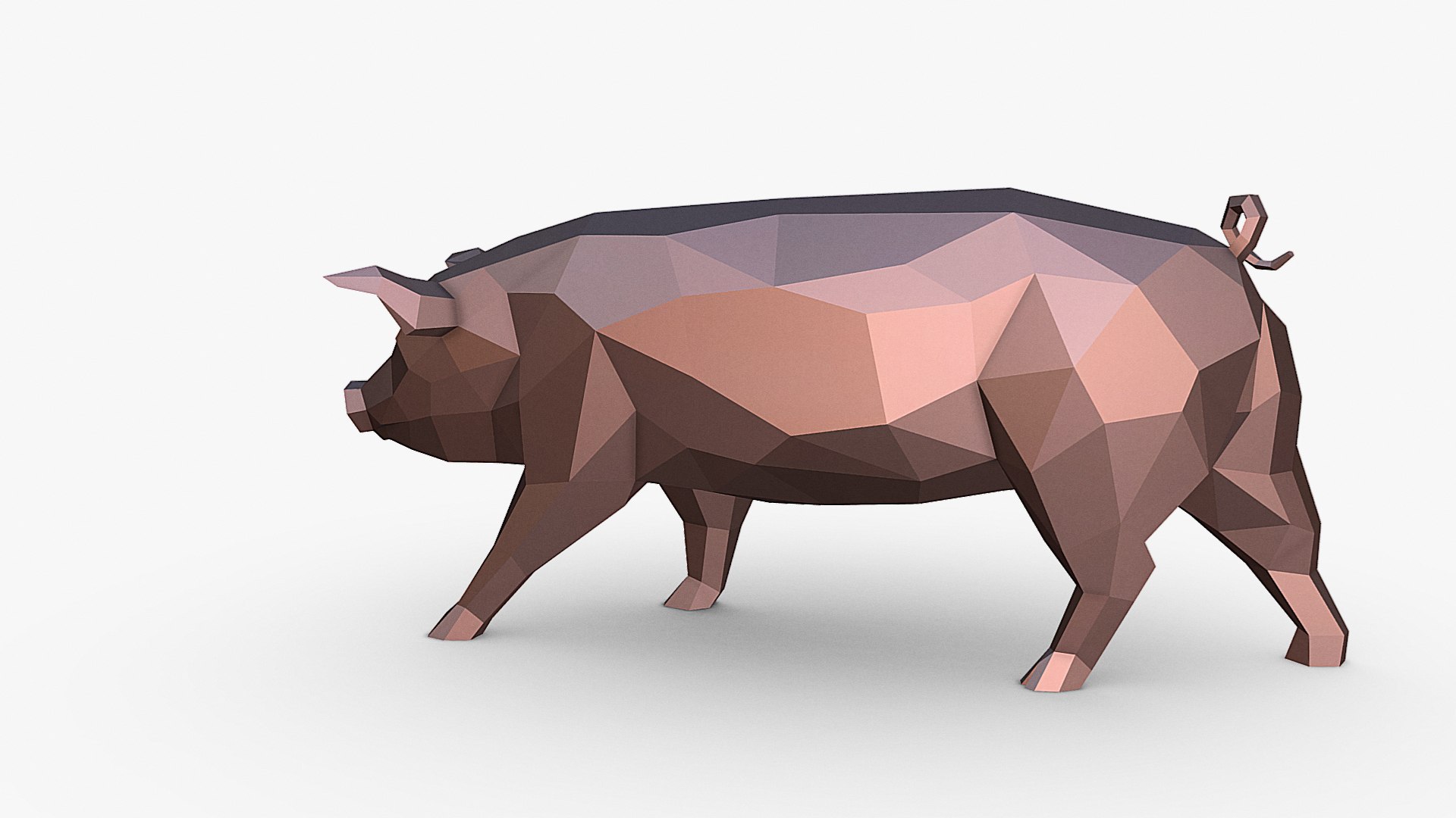 3D Model Pig Low Poly - TurboSquid 1975764