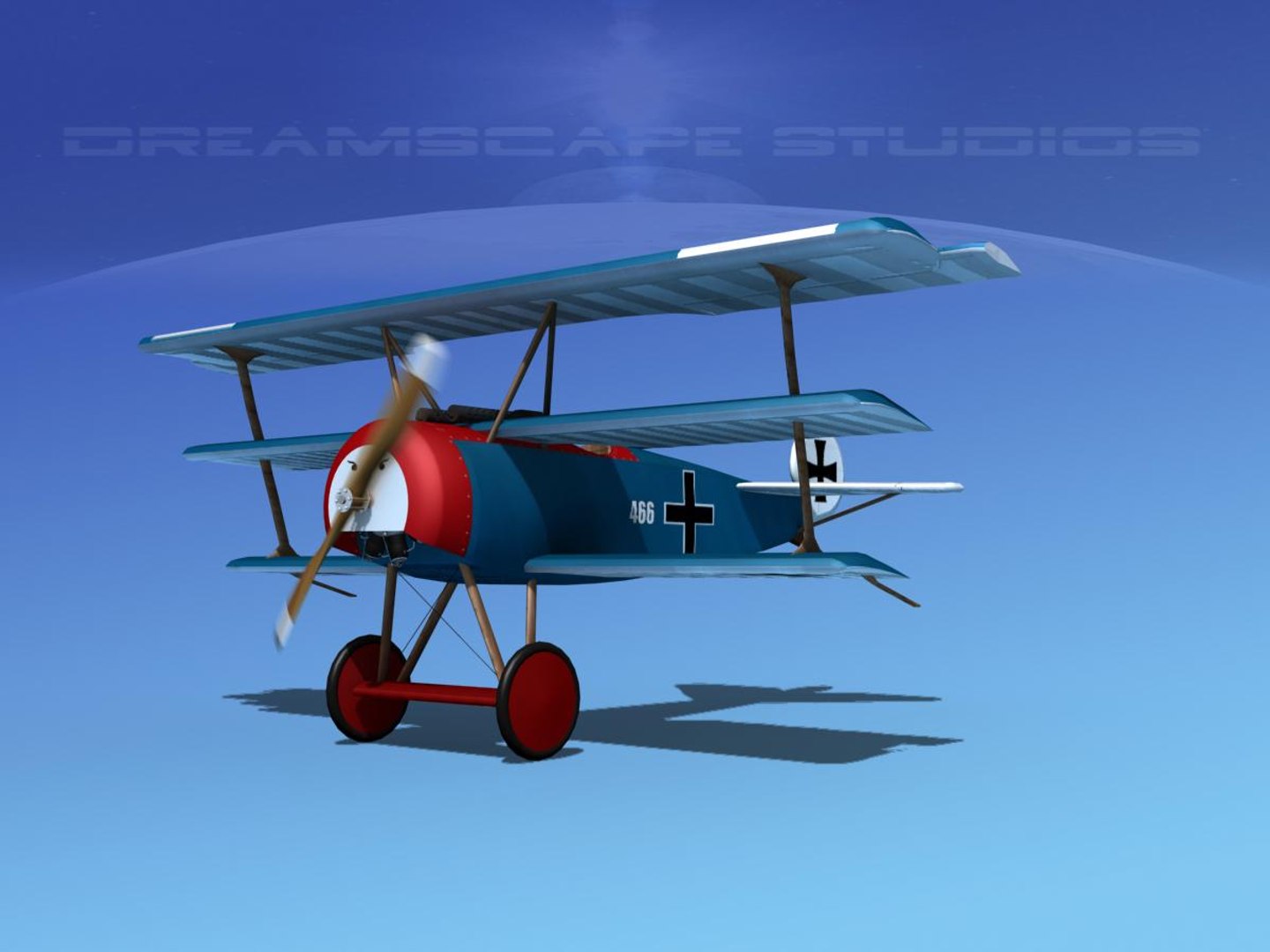 3d Model Triplanes Fokker Dr-1 Fighter