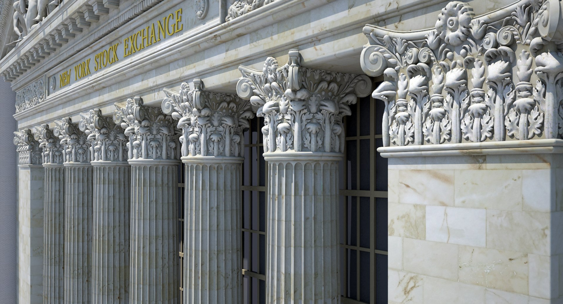 New york stock exchange 3D - TurboSquid 1180340