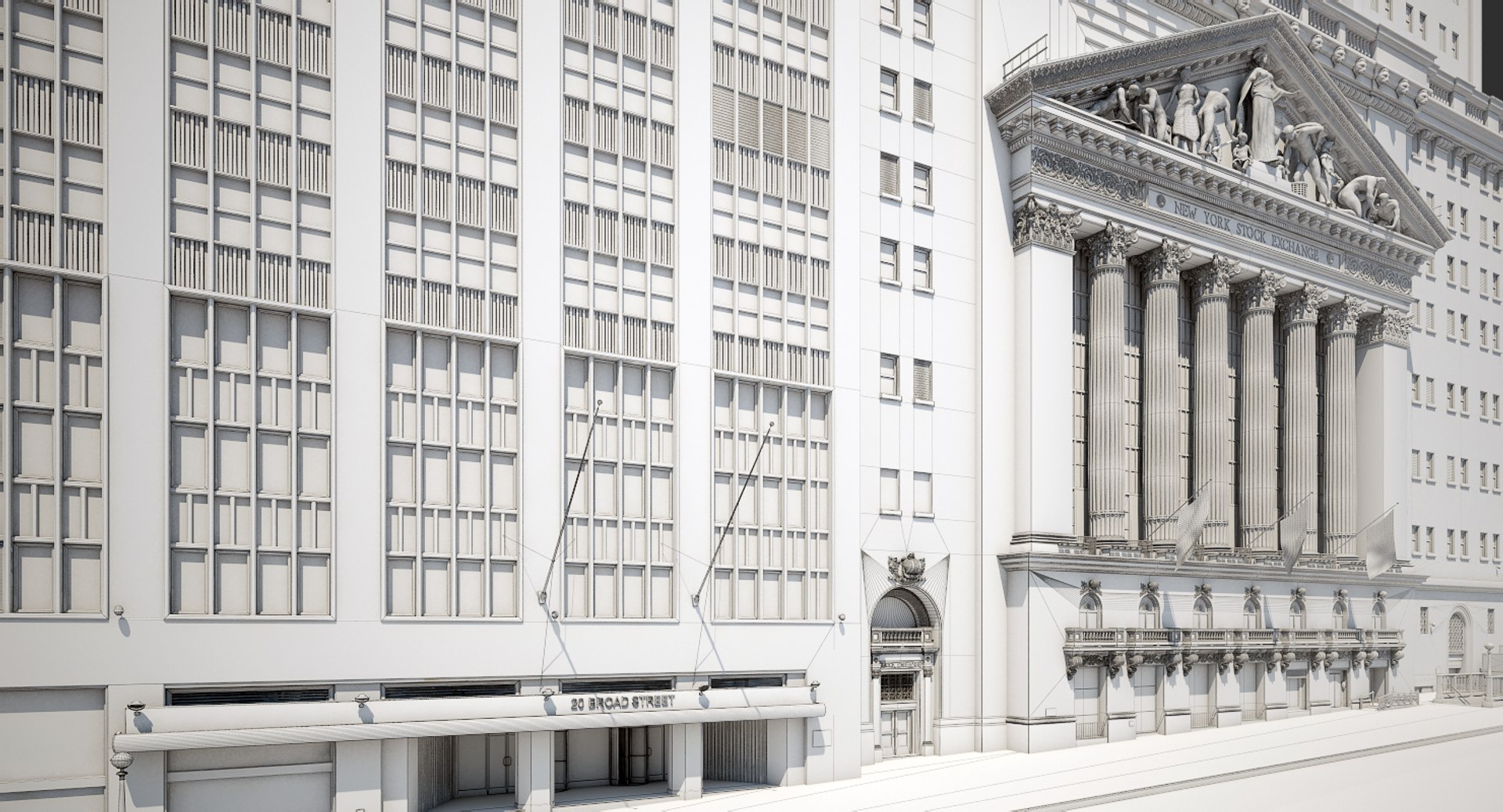 New york stock exchange 3D - TurboSquid 1180340