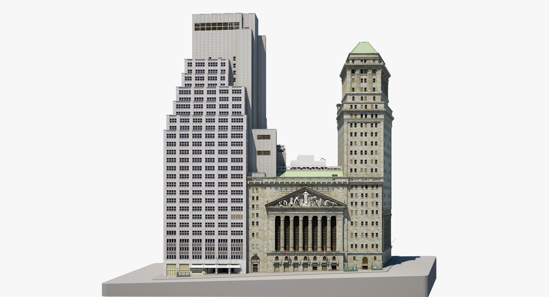 New york stock exchange 3D - TurboSquid 1180340