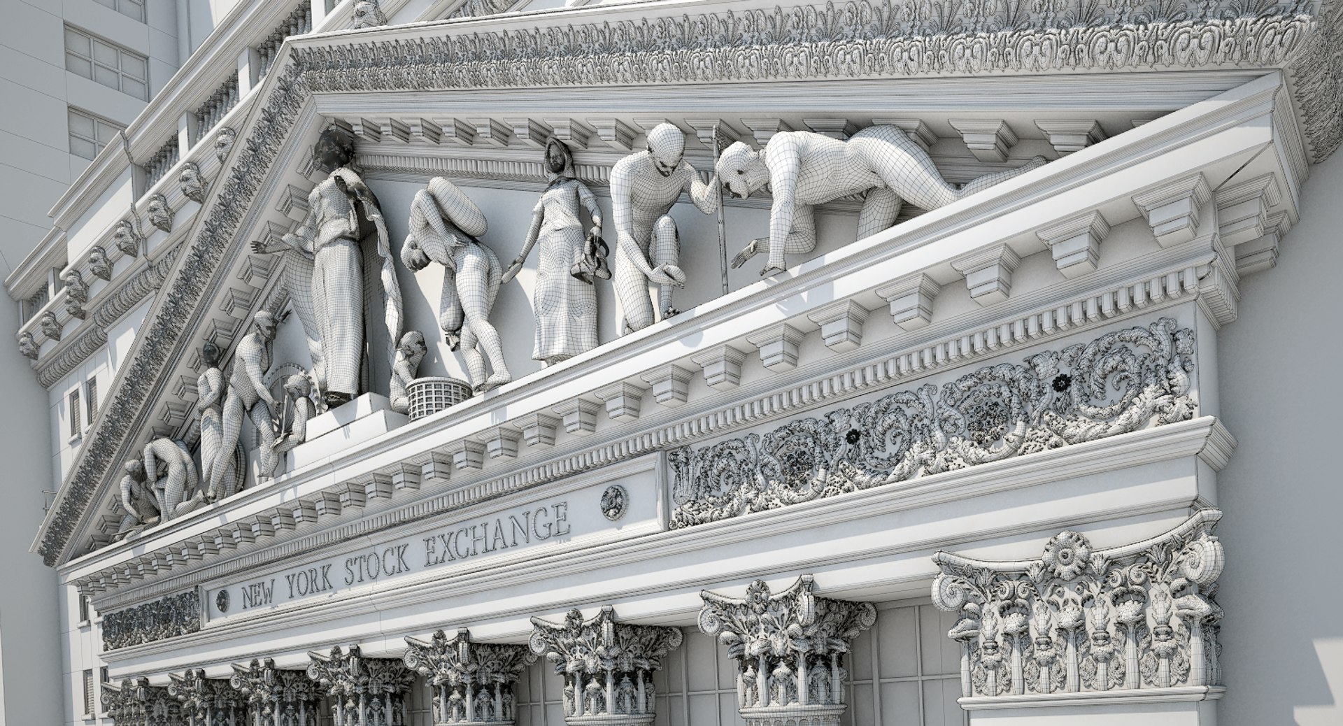 New york stock exchange 3D - TurboSquid 1180340