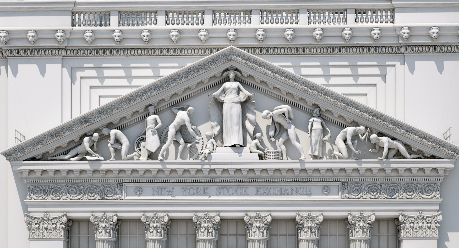 New york stock exchange 3D - TurboSquid 1180340