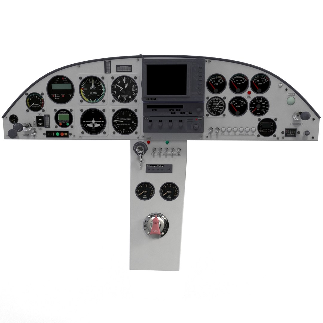 Aircraft Instrument Panel 3d Model