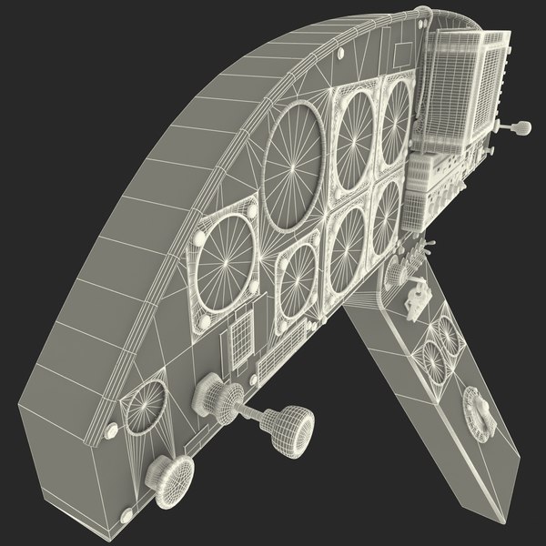 aircraft instrument panel 3d model