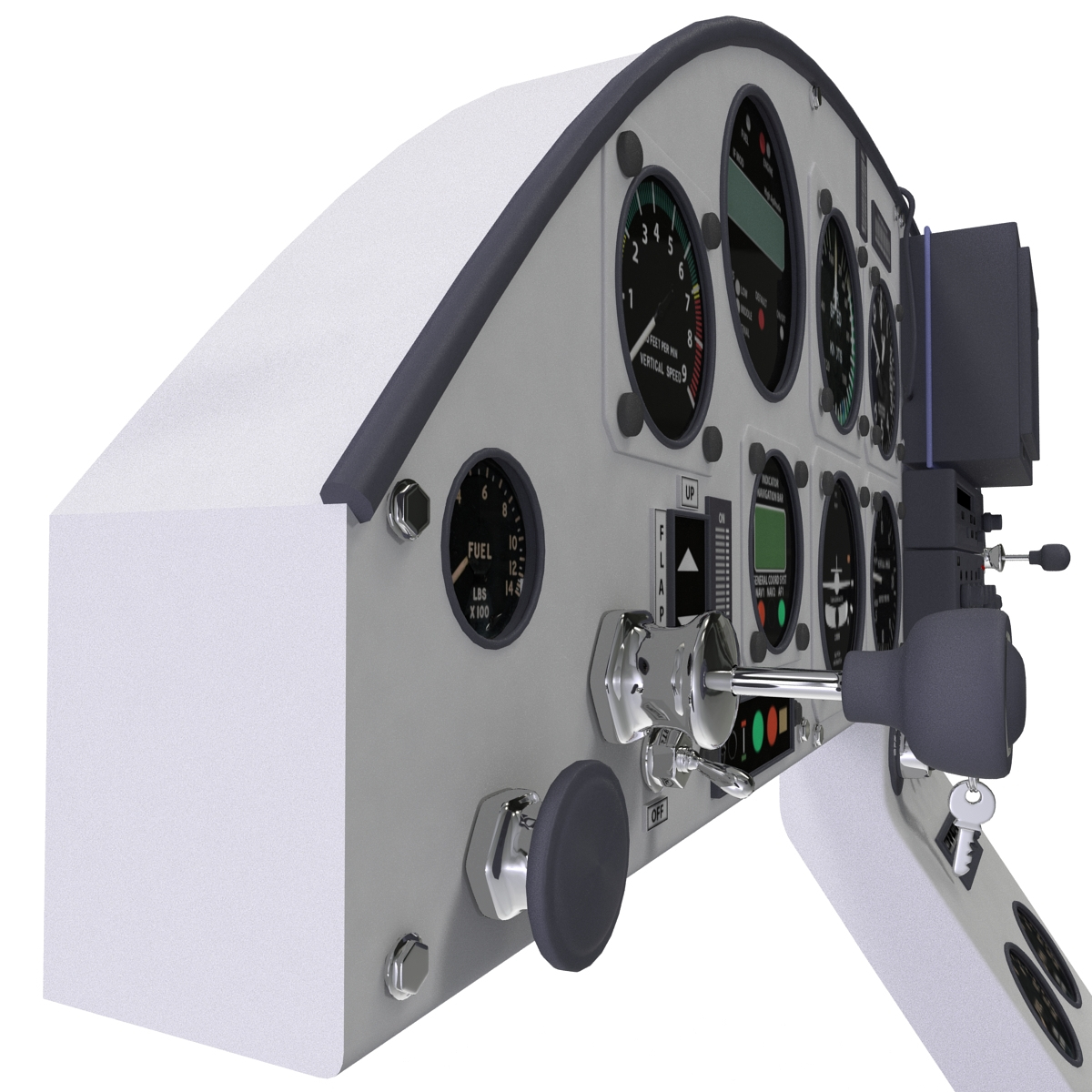 aircraft instrument panel 3d model