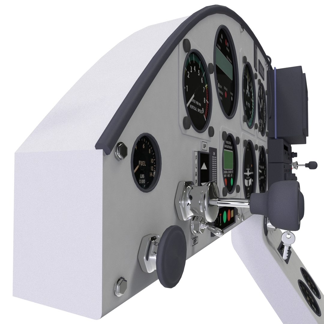 aircraft instrument panel 3d model