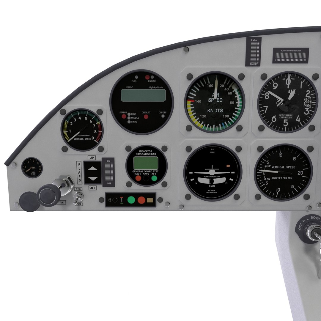 Aircraft Instrument Panel 3d Model