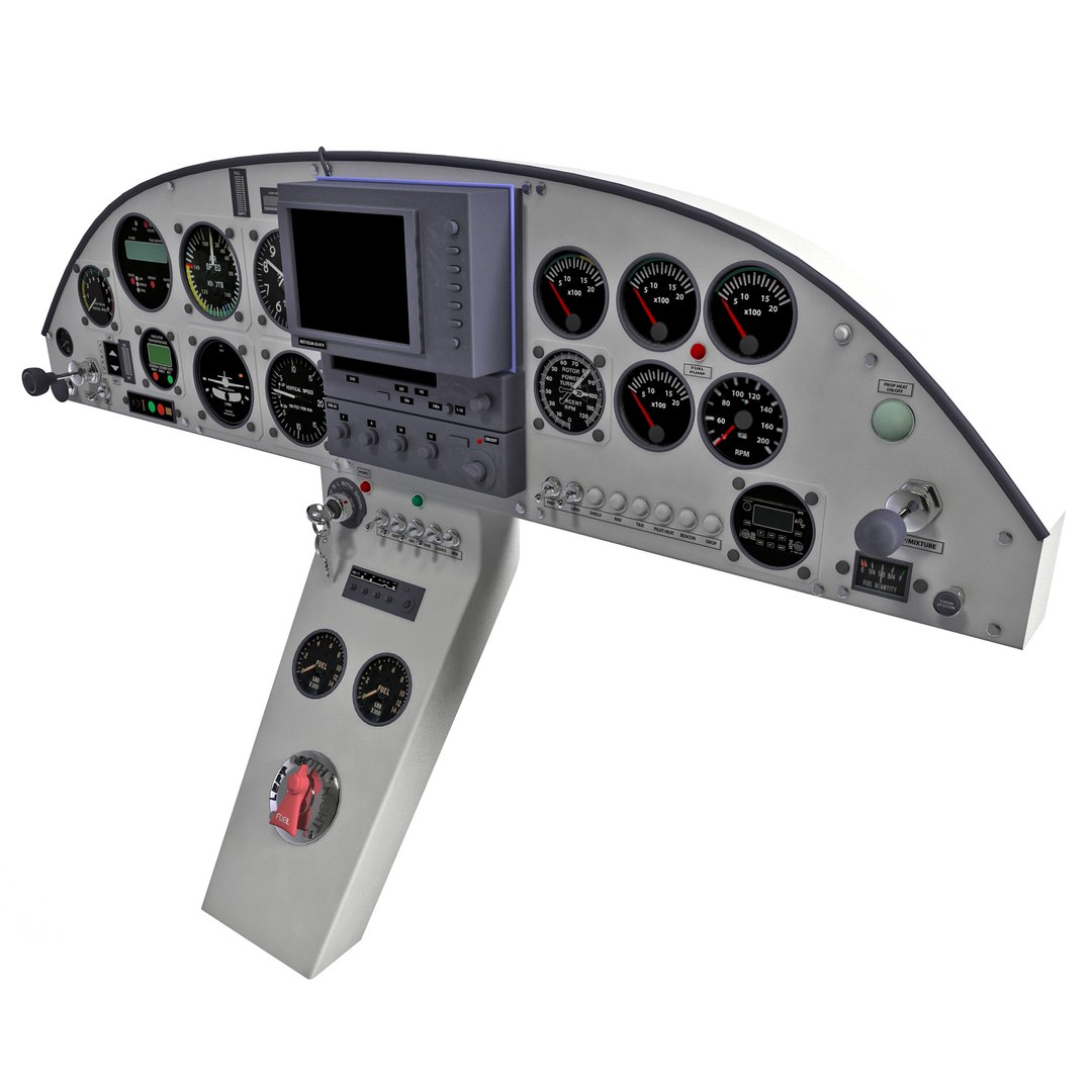 Aircraft Instrument Panel 3d Model