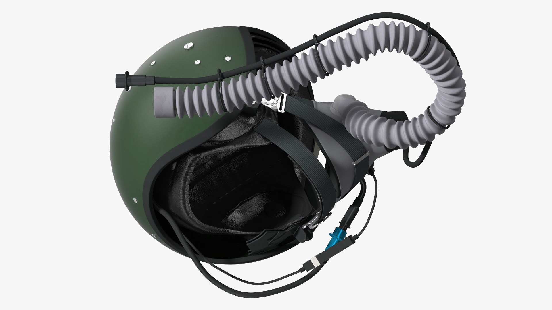 Pilot Helmet With Oxygen Mask 3D Model - TurboSquid 2387460
