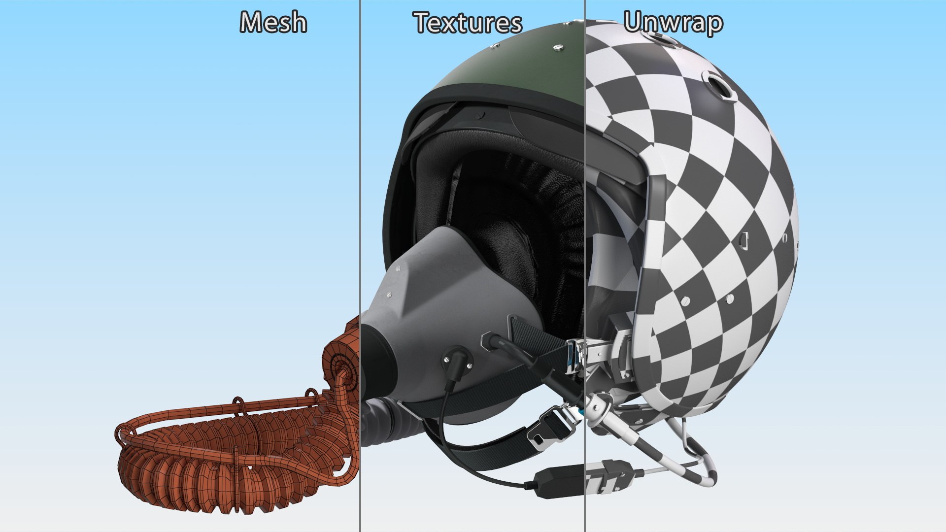 Pilot Helmet With Oxygen Mask 3D Model - TurboSquid 2387460