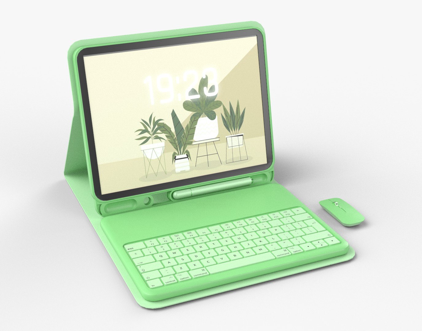 Modern Pc Tablet Set Pen Mouse Pistachio Green Version model ...