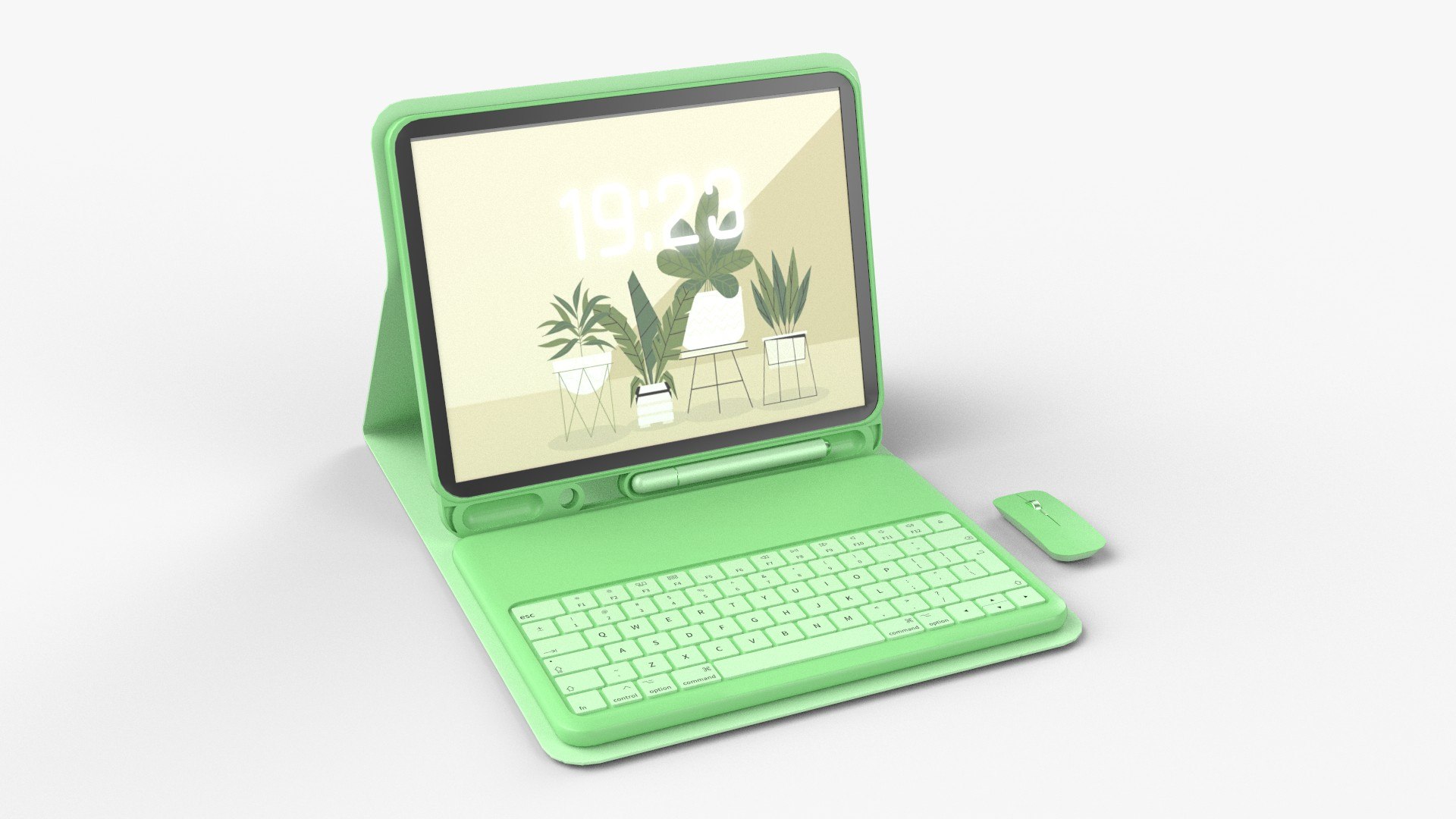 Modern Pc Tablet Set Pen Mouse Pistachio Green Version model ...