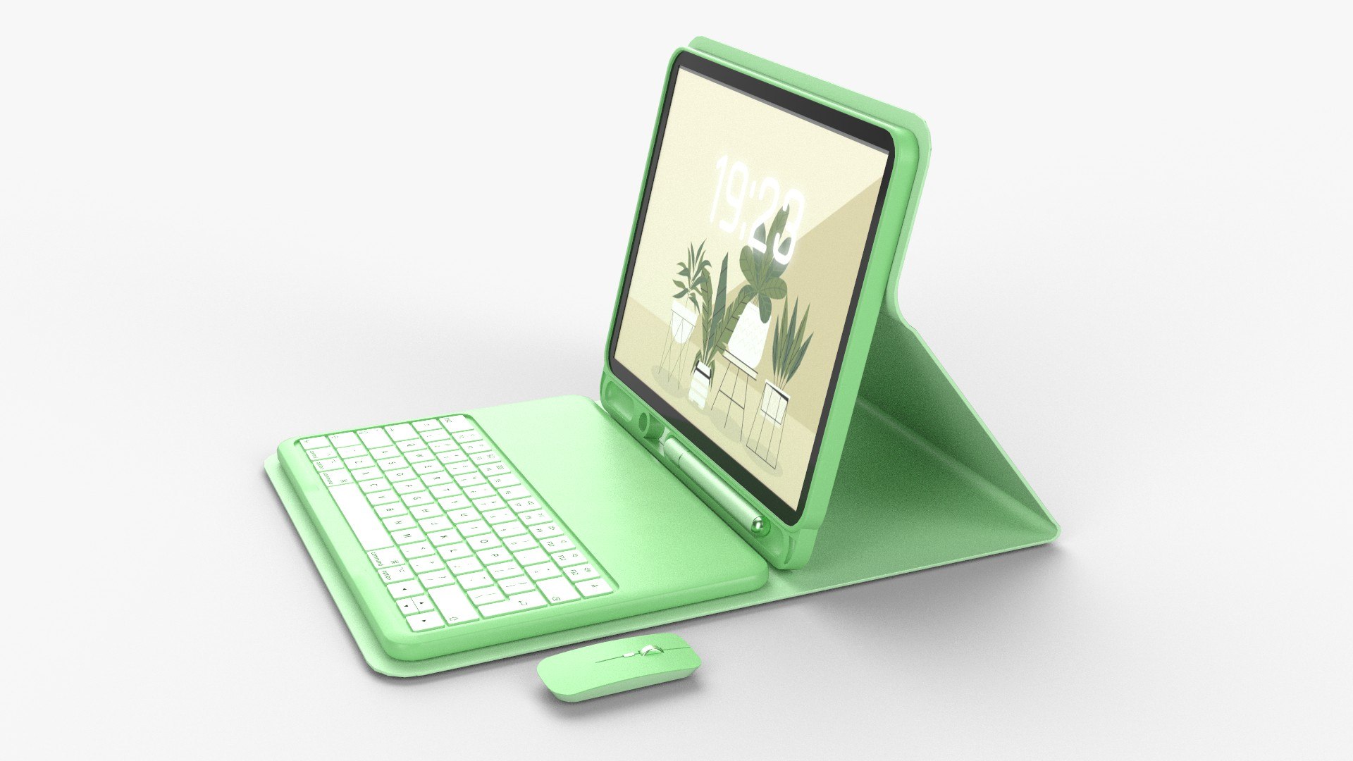 Modern Pc Tablet Set Pen Mouse Pistachio Green Version model ...