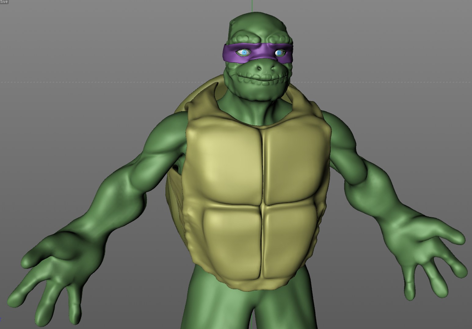 3d turtle ninja man model