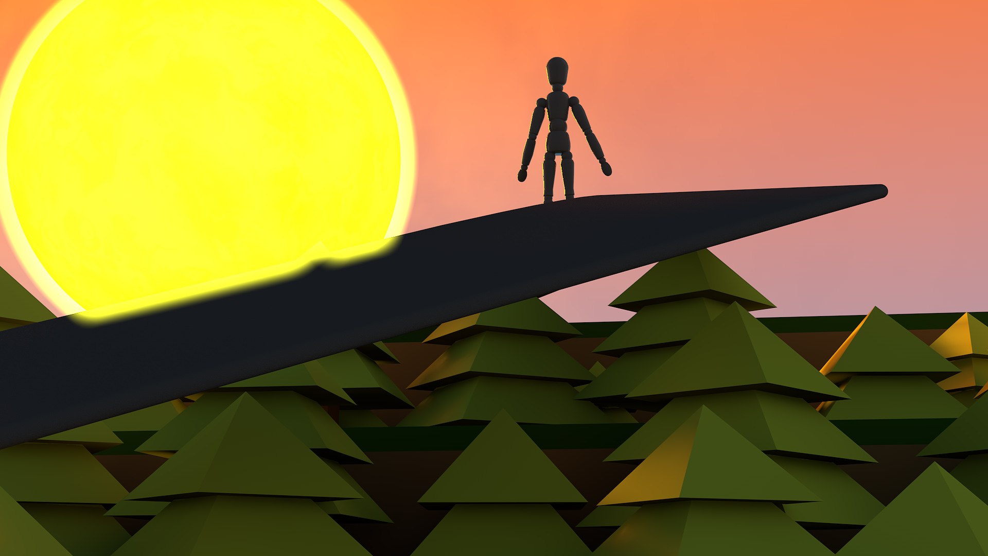 Sunset Hill Stylized Environment 3D Model - TurboSquid 2084951