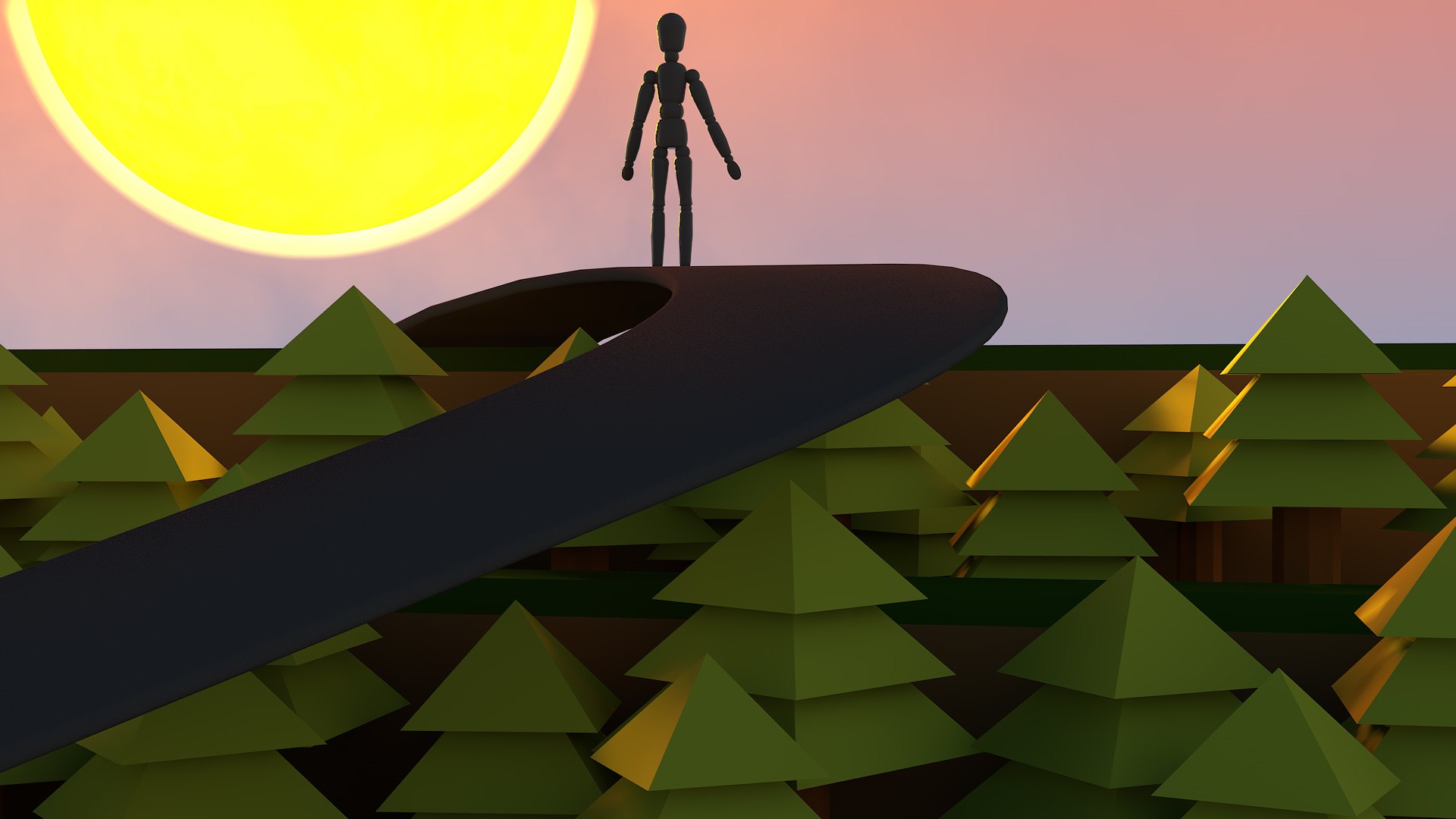 Sunset Hill Stylized Environment 3D Model - TurboSquid 2084951