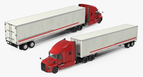 3D mack anthem truck trailer - TurboSquid 1303378