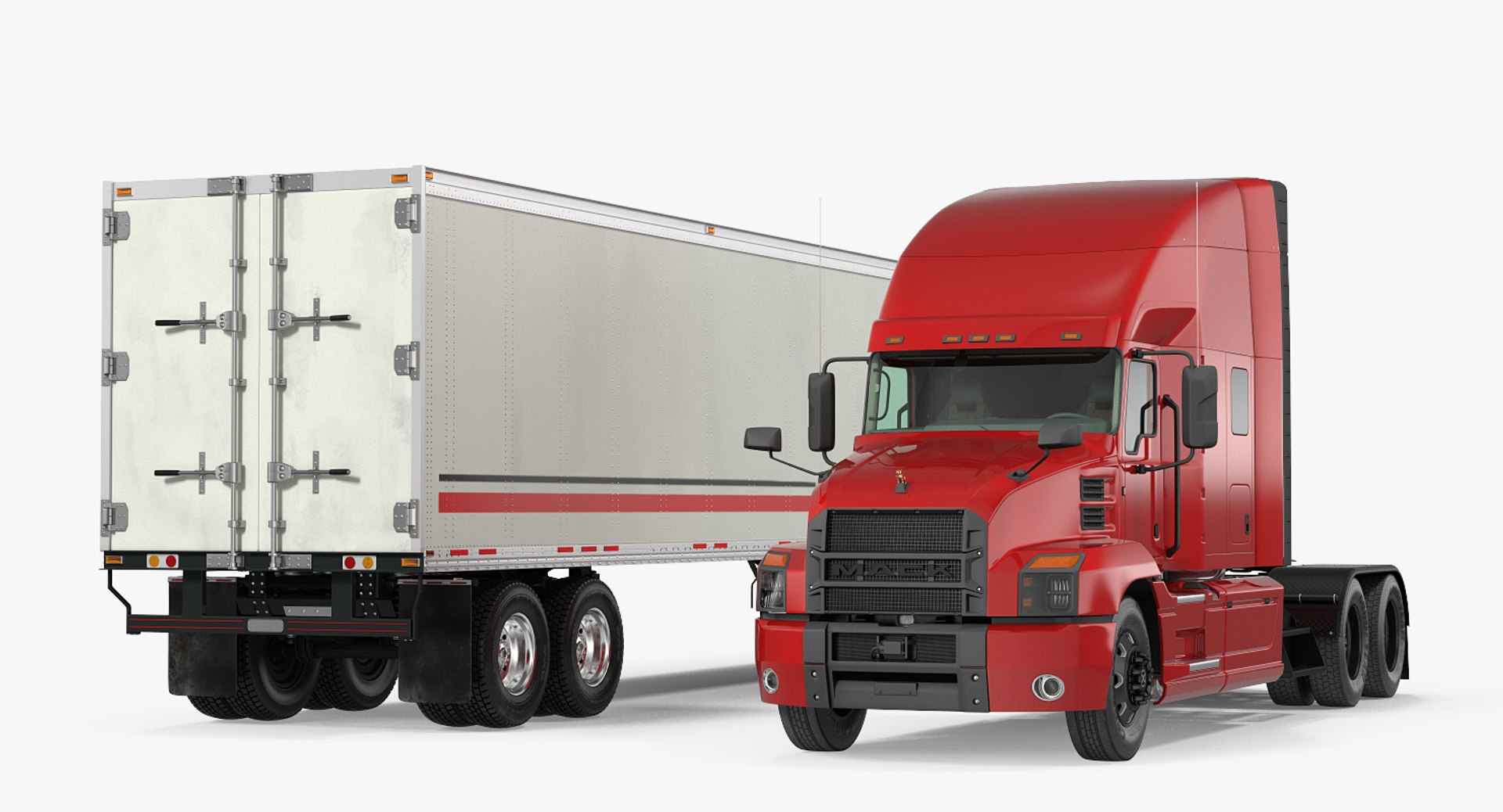 3D mack anthem truck trailer - TurboSquid 1303378