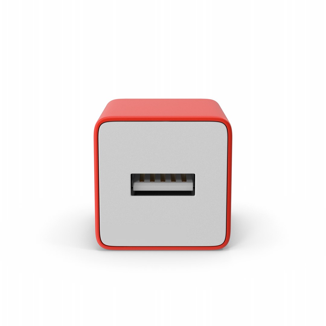 3D Red USB Charger Model - TurboSquid 2198410