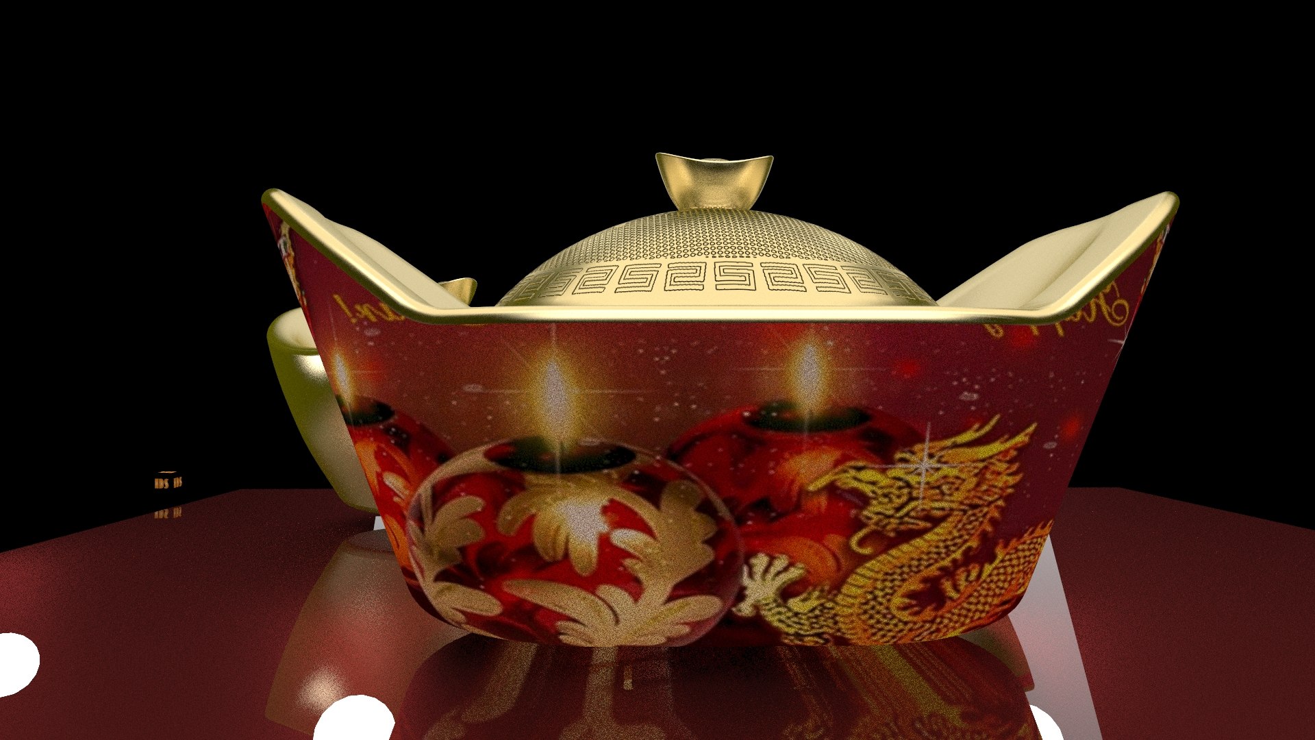 3D Chinese Gold Ingot Model - TurboSquid 2128752