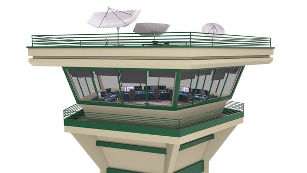 modelo 3d Torre de control del tráfico aéreo - TurboSquid 2115875