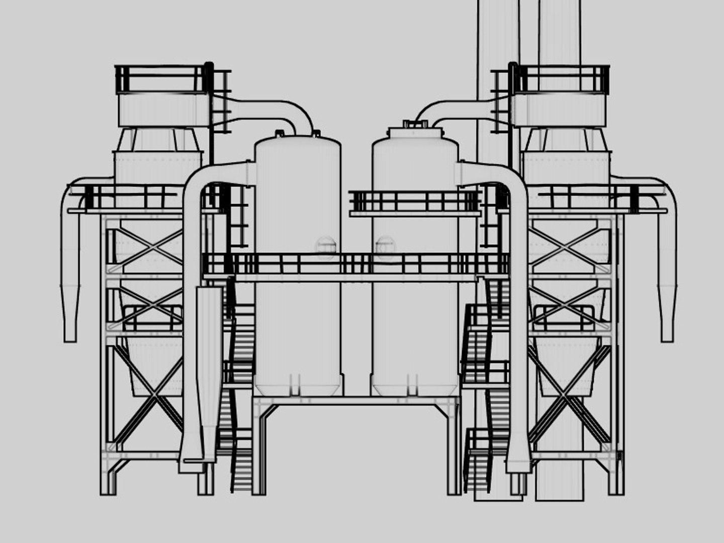 3dsmax factory old rusty