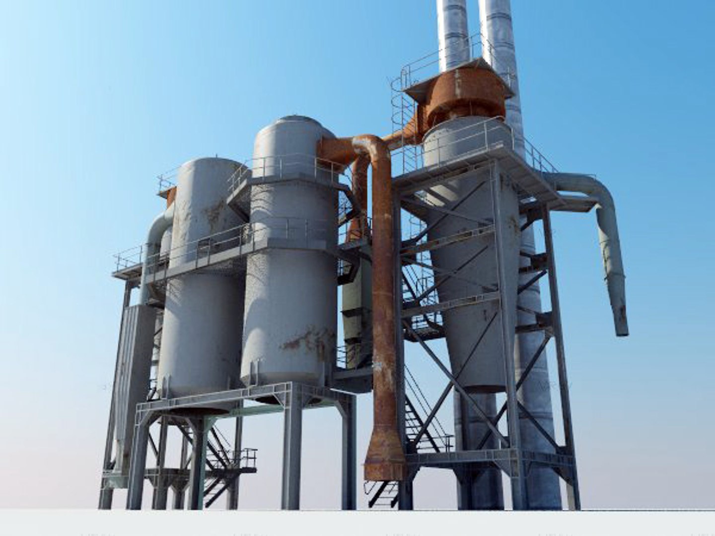 3dsmax factory old rusty