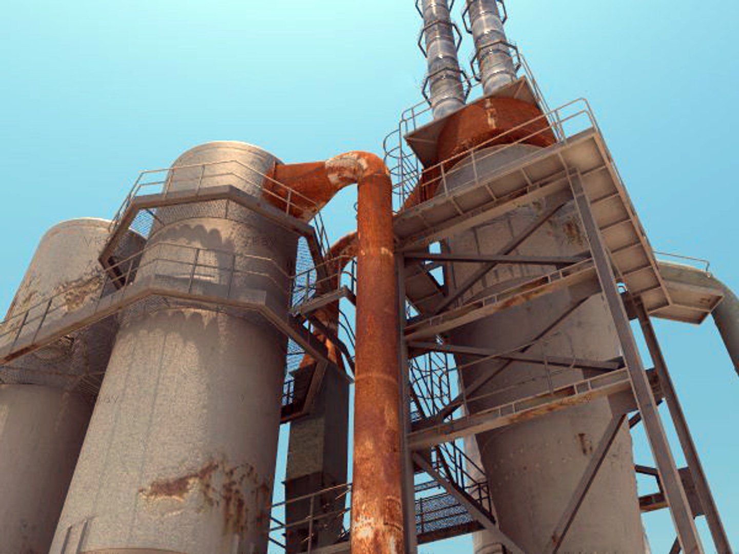 3dsmax factory old rusty