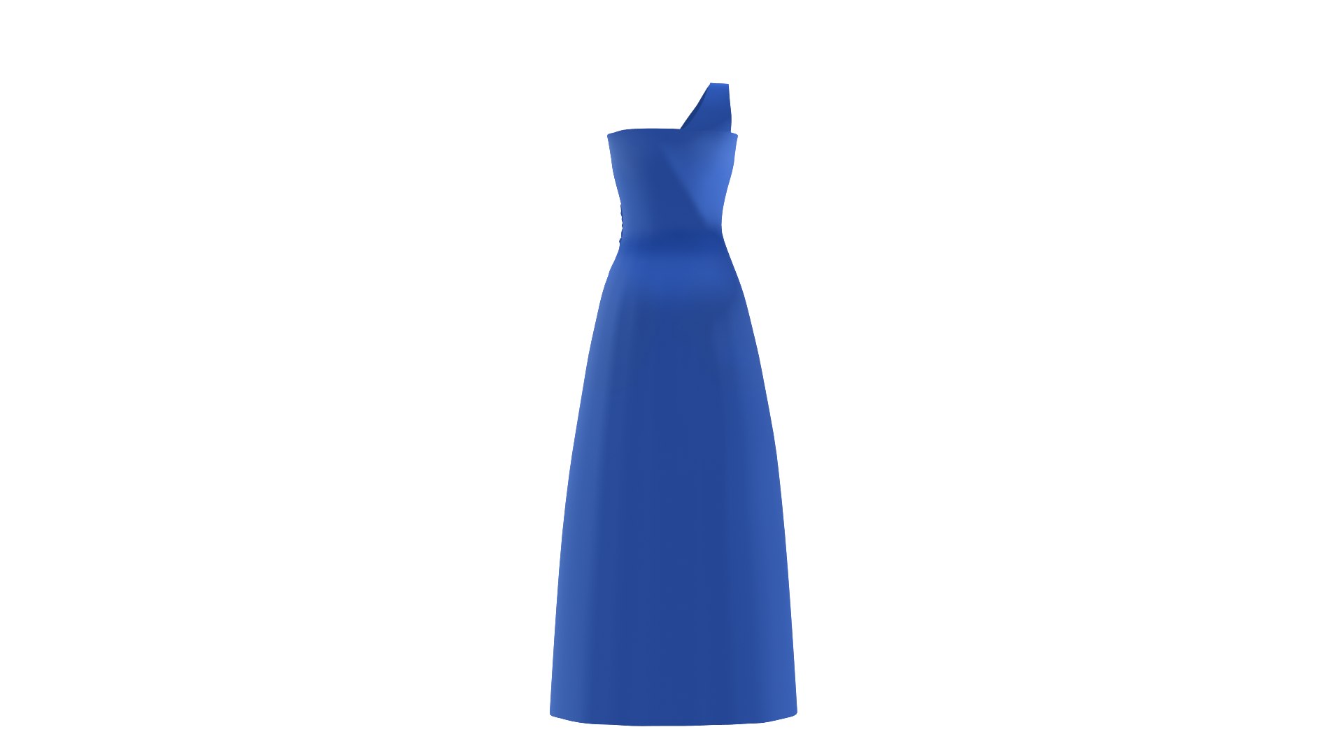 3D Model Gown Blue Dress 3D Model Low Poly - TurboSquid 2286702