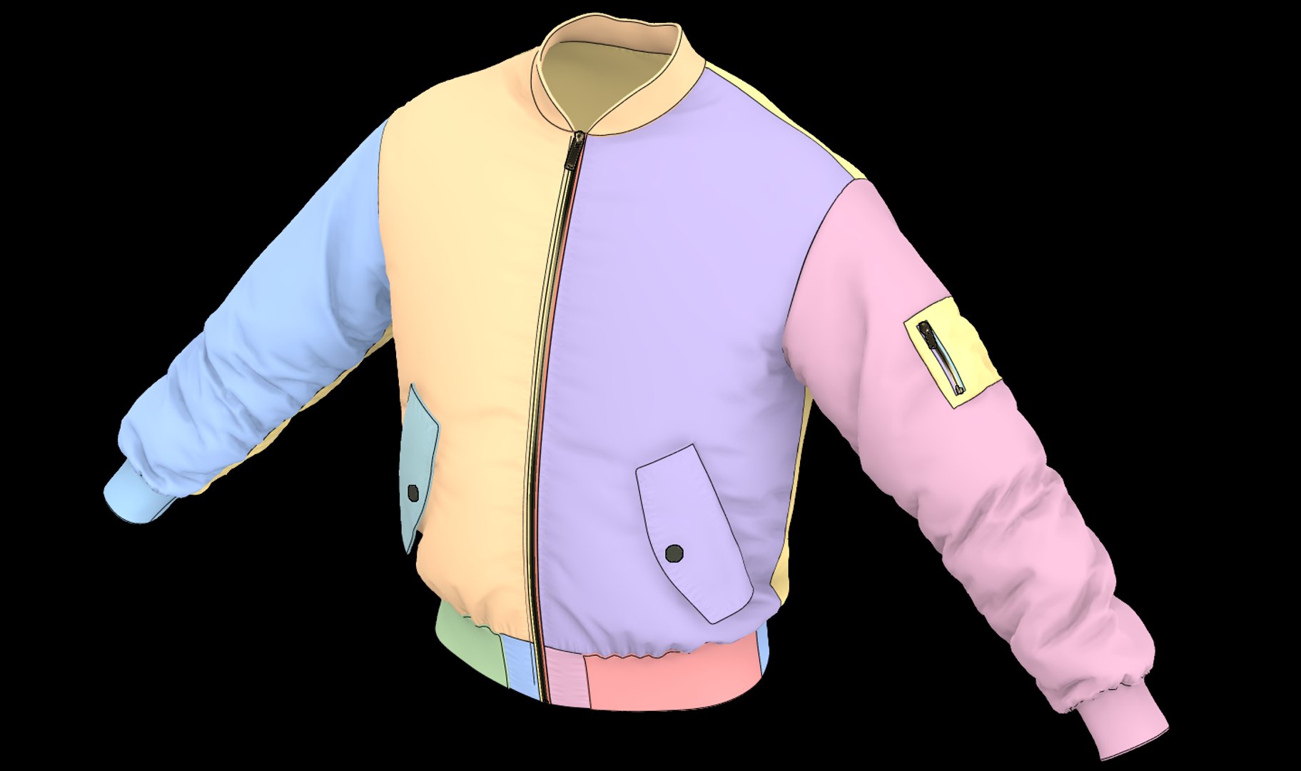 MA-1 BOMBER JACKET Mv2 Zpac Obj Fbx Highpoly 3D Model - TurboSquid 2317350