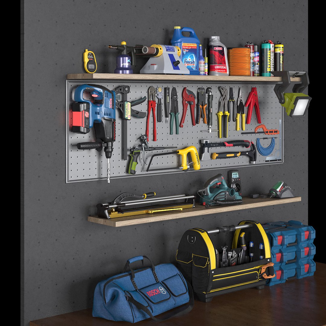 3D Garage Tools Model - TurboSquid 1511545