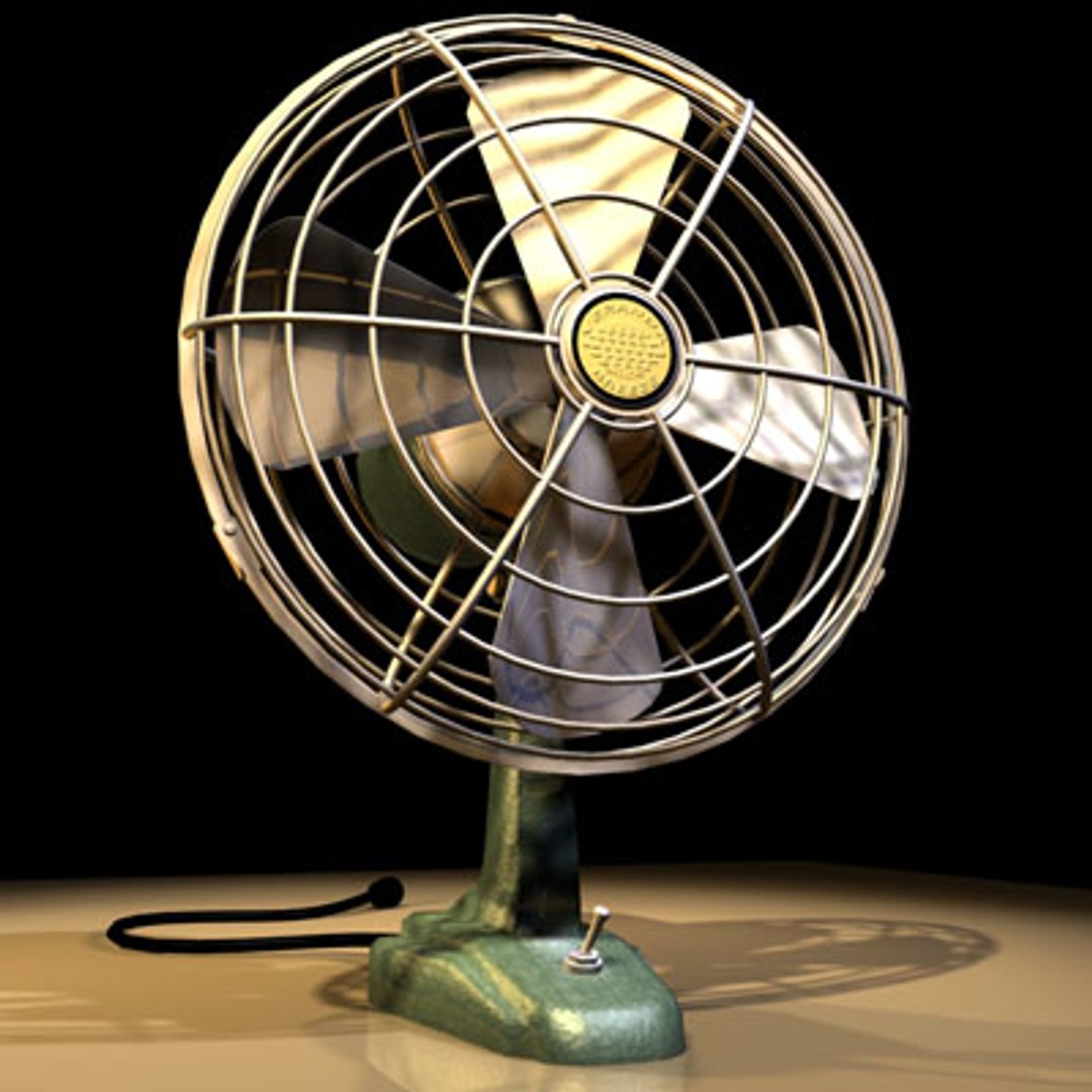 Desk Fan Retro 01 3d Model