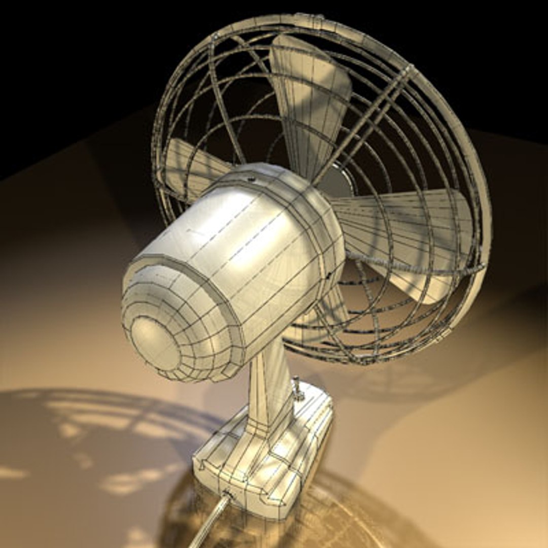 Desk Fan Retro 01 3d Model