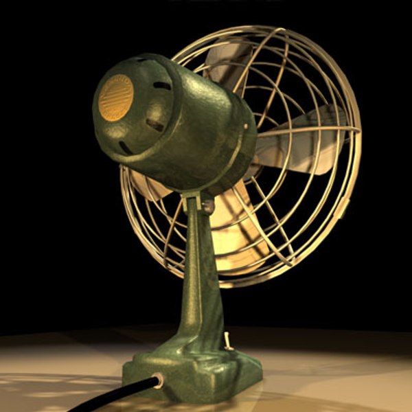 desk fan retro 01 3d model