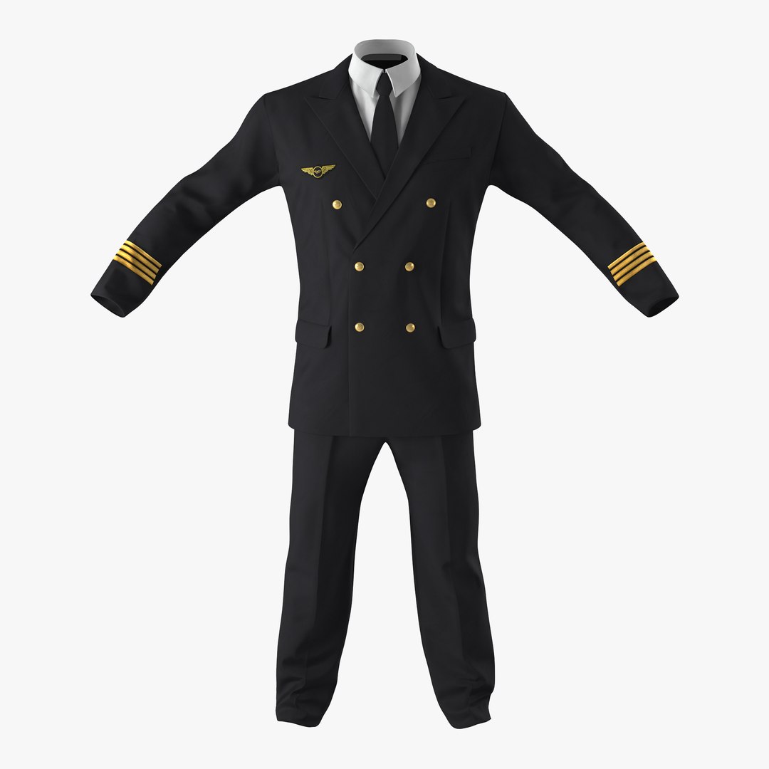 airline pilot suit 3d model