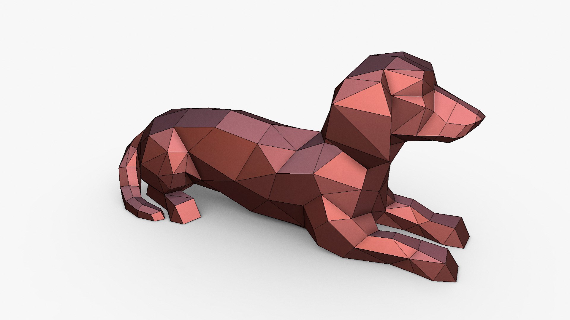 Dachshund Laying Down 3D Model - TurboSquid 1975278