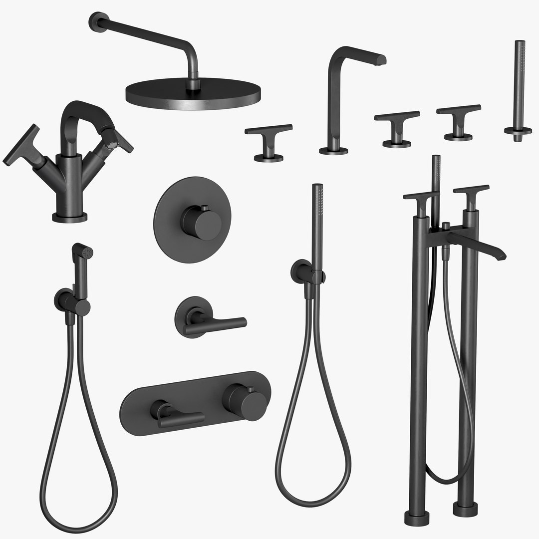 3D Model Faucets And Shower Sets Fantini SAILING Set - TurboSquid 1809104