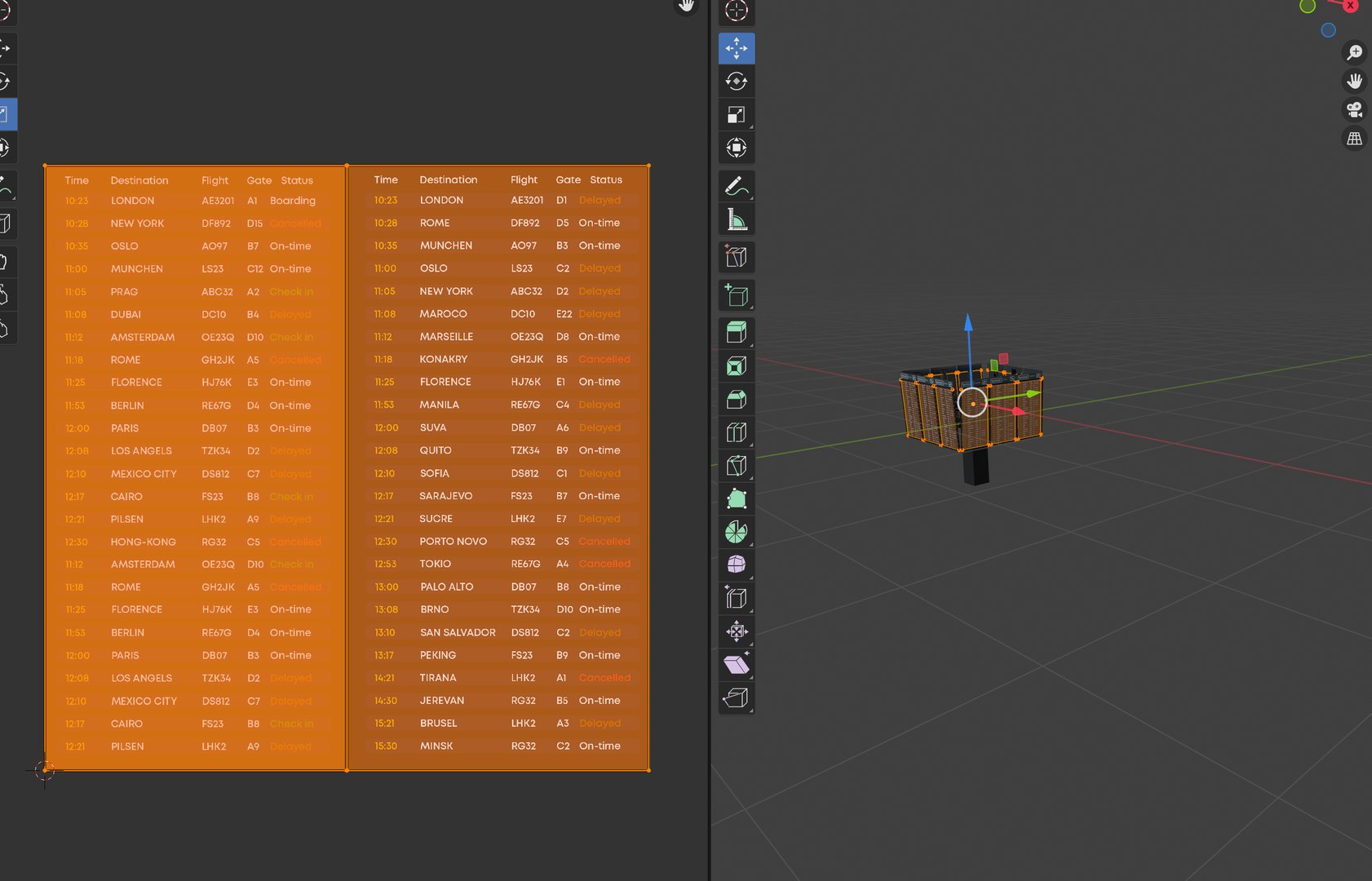 3D Flight Information Board - TurboSquid 2251669