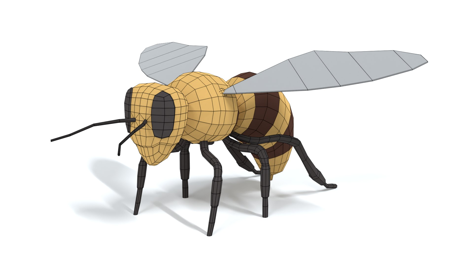Low Poly Cartoon Honey Bee 3D - TurboSquid 1808918