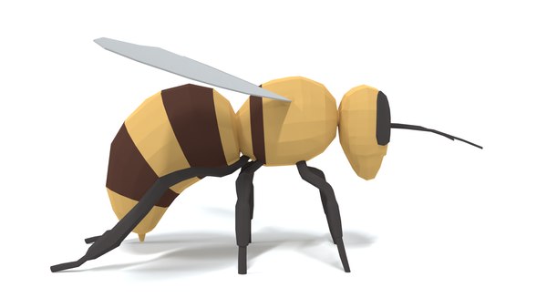 modelo 3d Abeja de dibujos animados de Low Poly - TurboSquid 1808918