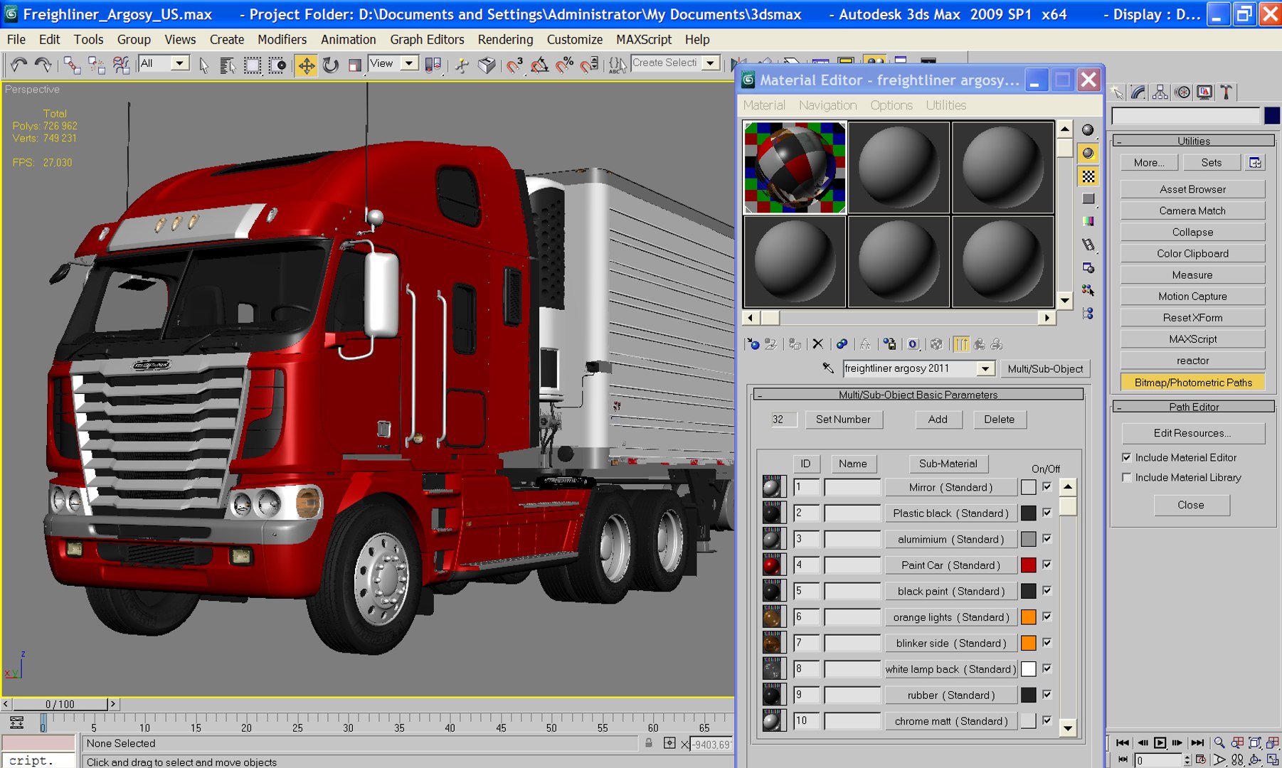 Freightliner argosy 3D model - TurboSquid 1202441