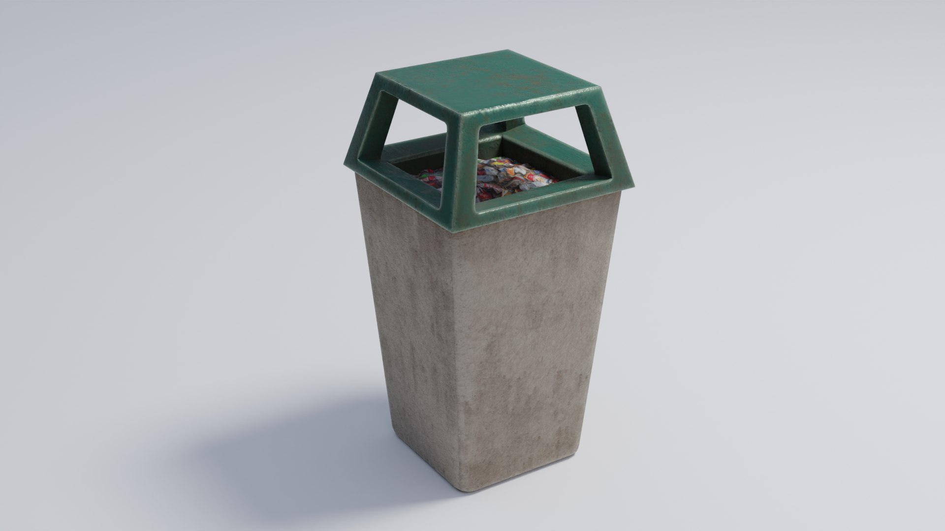 Trash Cans 4K And 2K Low-poly Model - TurboSquid 2003306