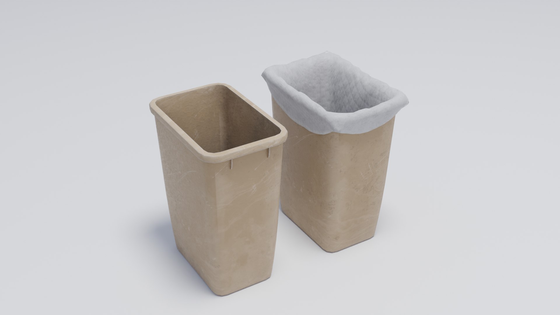 Trash Cans 4K And 2K Low-poly Model - TurboSquid 2003306