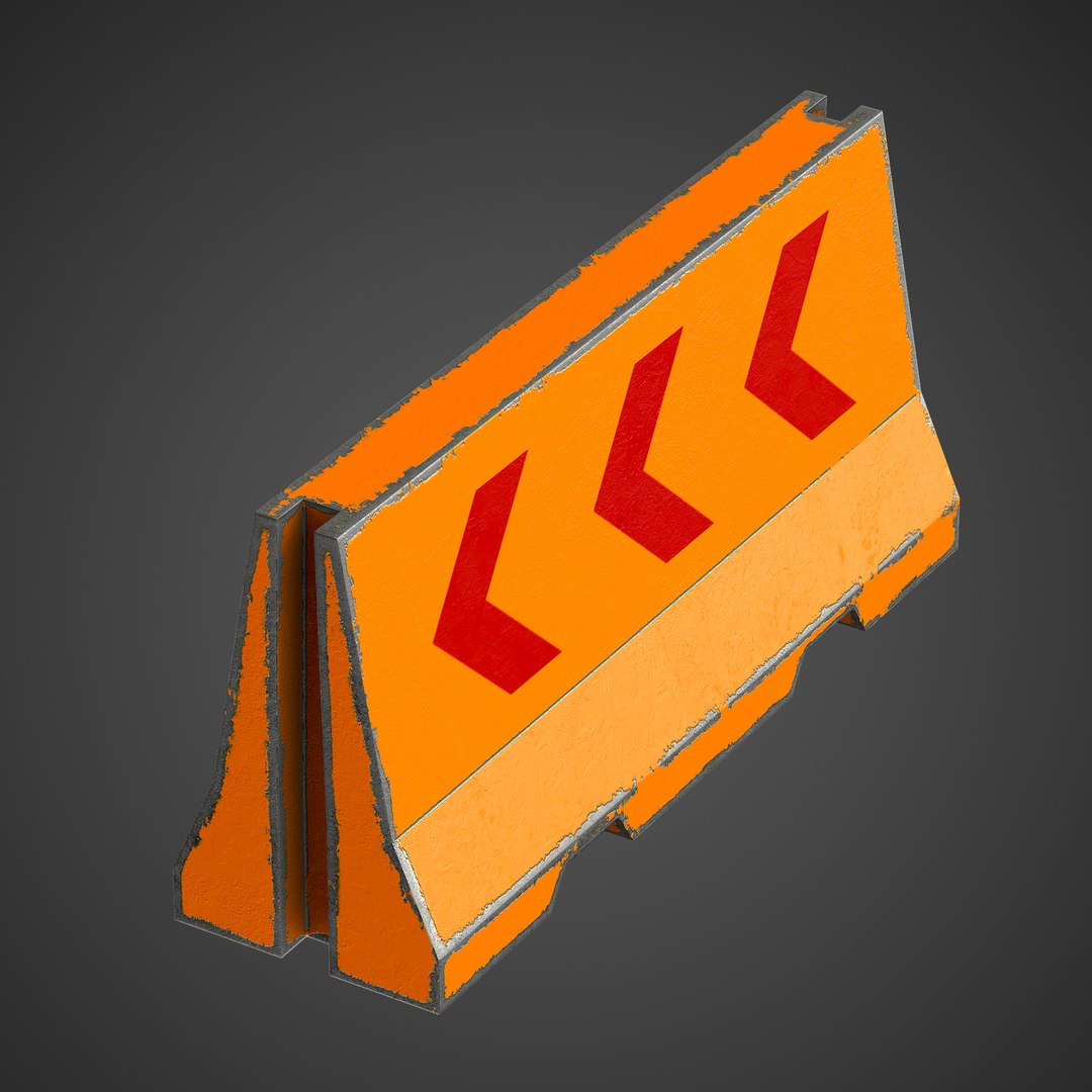 Traffic Barier 3D Model - TurboSquid 1839858