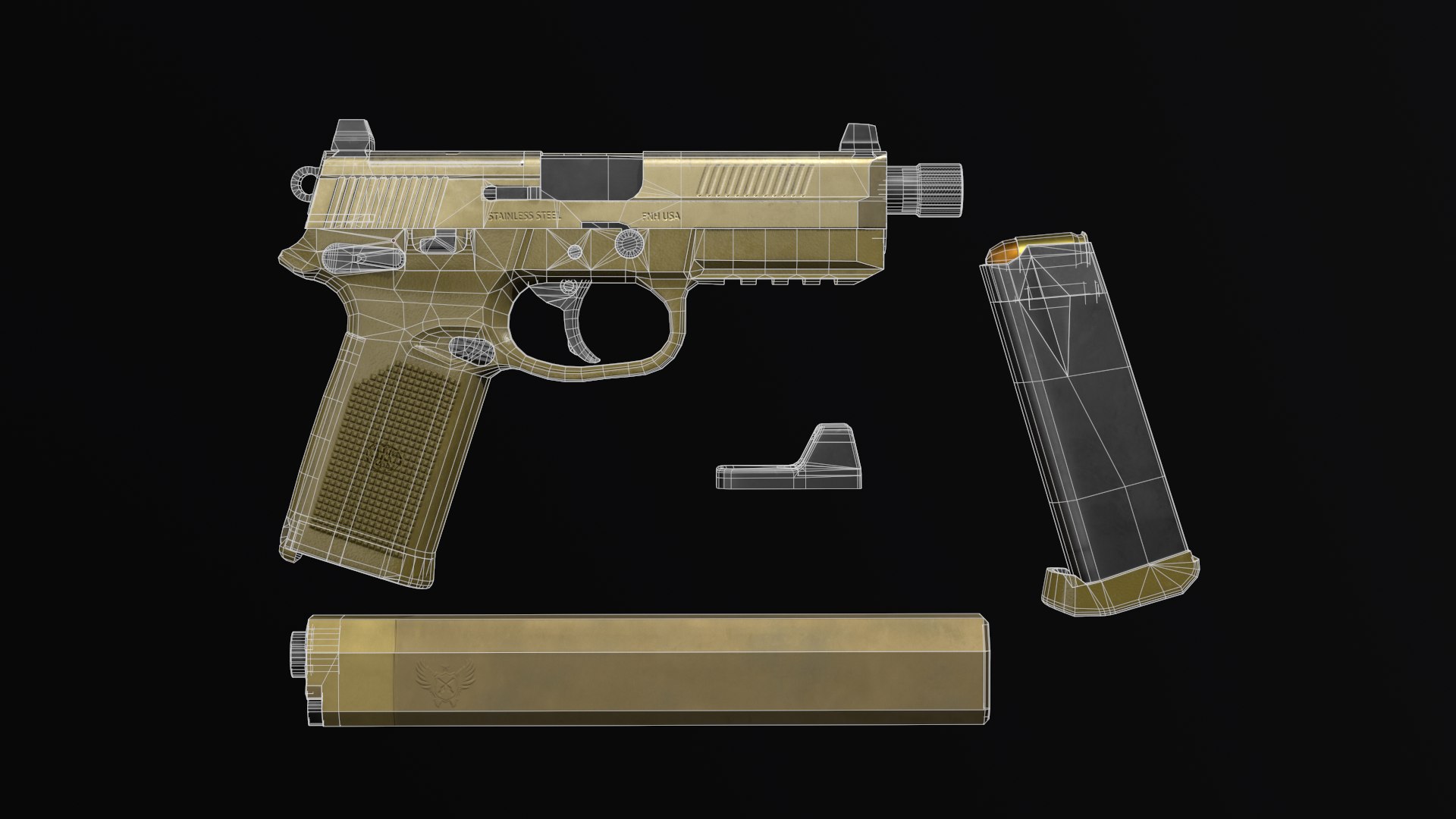 3D Model FNX-45 TACTICAL - TurboSquid 1956602