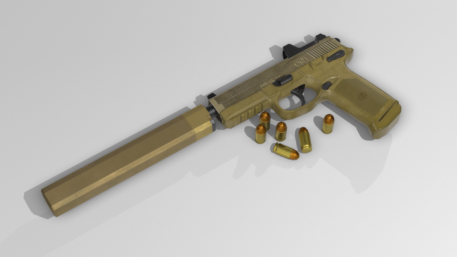 3D Model FNX-45 TACTICAL - TurboSquid 1956602