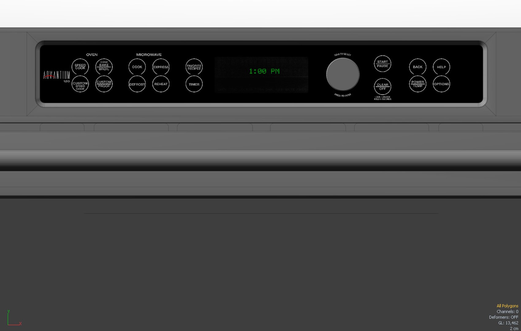 3d monogram oven model