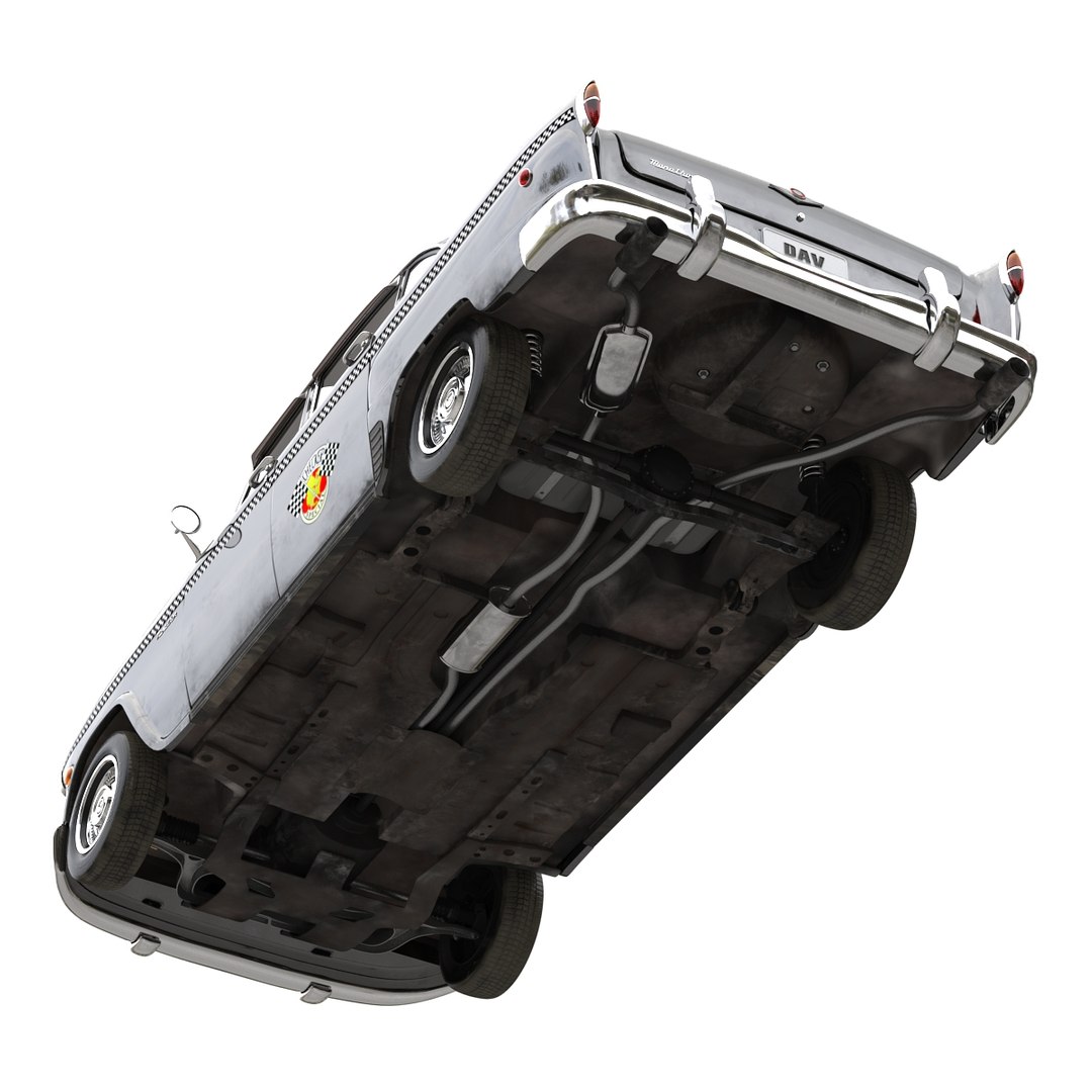 checker cab simple interior 3d model