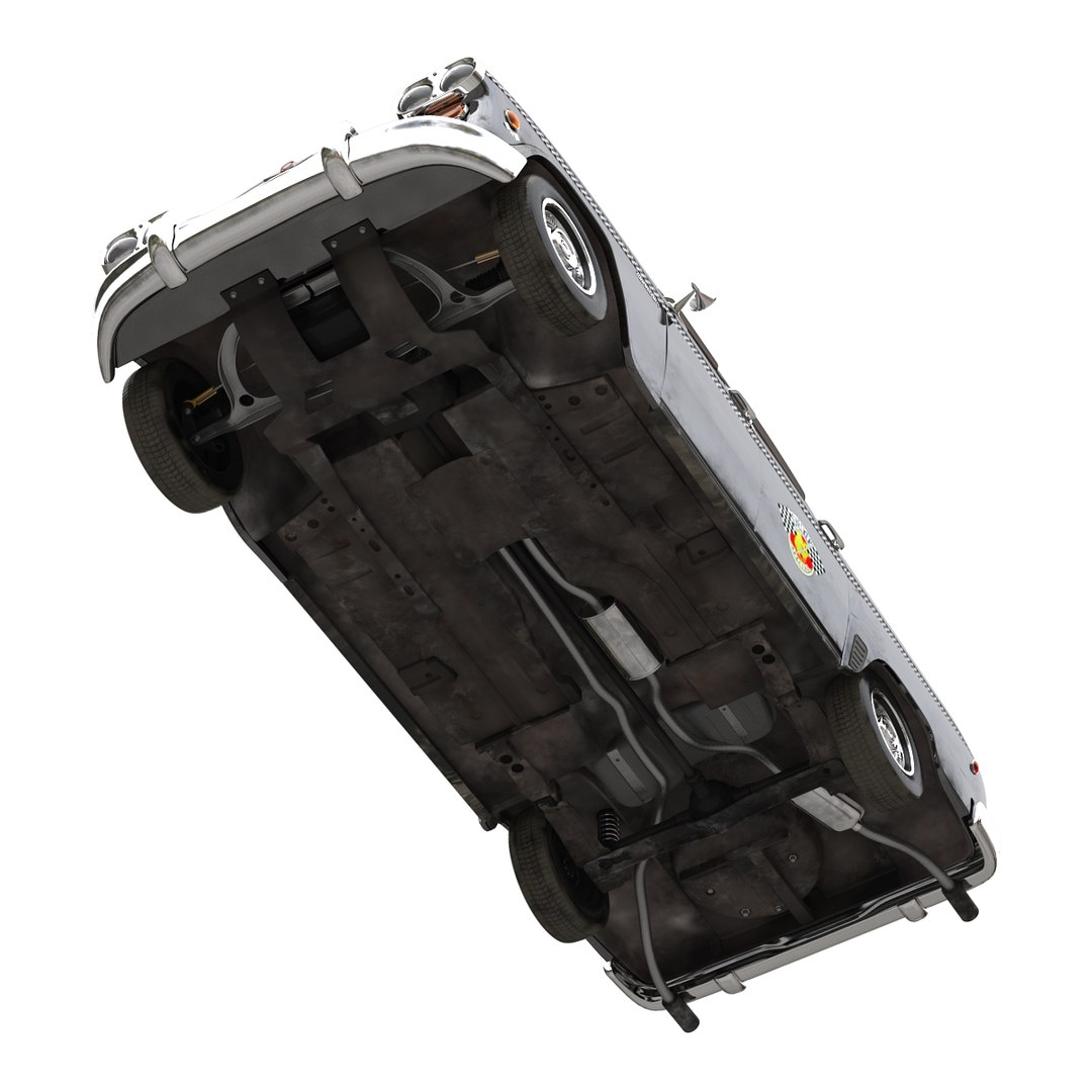 checker cab simple interior 3d model